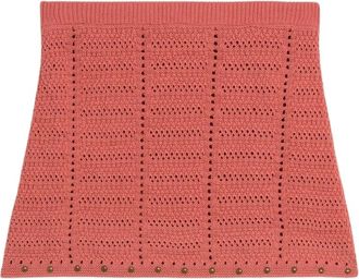 A Paper Kid Femme, Jupes, Orange, Taille: 38 FR Knitted Short Skirt