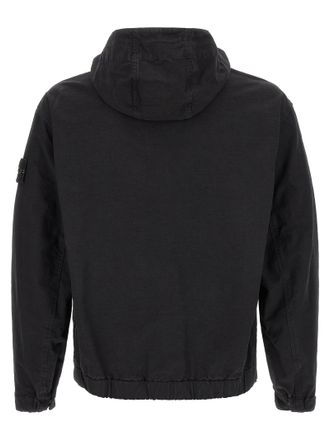 Stone Island Organic Cotton Ripstop Shell Jacket - Black