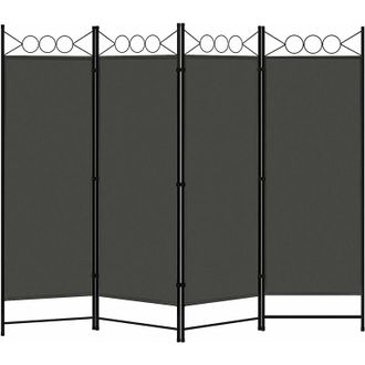 Woltu Paravent Pliable, Brise-Vue Opaque &agrave; 3 Panneaux, S&eacute;parateur de Pi&egrave;ce Amovible, 167x172cm, Gris Fonc&eacute; - Woltu