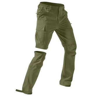 Generic Pantalon 2 en 1 pour homme avec fermeture éclair - Convertible - Pantalon descalade respirant - Pantalon descalade - Pantalon de camping léger - Panta