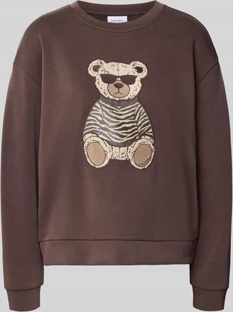 Comma Sweatshirt mit Motiv-Stitching und Rundhalsausschnitt