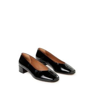 Bobbies Ballerines vernies &agrave; talon en cuir