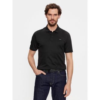 Calvin Klein Poloshirt Smooth Cotton Slim Polo K10K111657 Schwarz Regular Fit