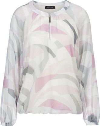 Frank Walder Klassische Bluse mit Elastikbund