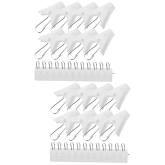 Pretyzoom 2 S&auml;tze Vorhanghalter Aus Kunststoff Gardinenringe Haken F&uuml;r Vorhang Gardinenclips Kunststoffclips Kunstoffclips Hakenclip F&uuml;r Display Haken Mit Clip 