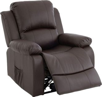 Best Mobilier Bestmobilier - Armand - fauteuil relax électrique en simili - marron