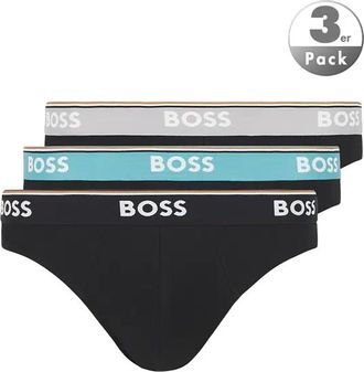 HUGO BOSS Herren Slips schwarz Baumwolle & Mix unifarben