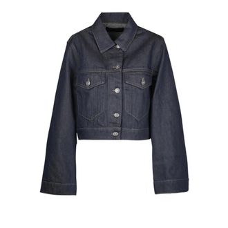 Dondup Femme, Vestes, Bleu, Taille: 36 FR Giubbino Cropped Jacket
