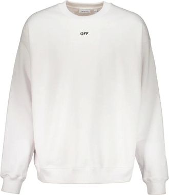 Off-white Homme, Sweatshirts et sweats &agrave; capuche, Blanc, Taille: XS Logo SweaT-shirt