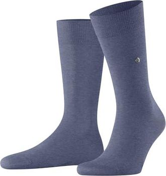 Burlington Lord M So coton unies 1 paire, Chaussettes Homme, Bleu Light Jeans 6662, 40-46