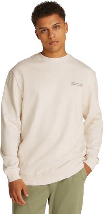 Tommy Jeans Herren Sweatshirt Entry Graphic mit Rundhalsausschnitt, Grau (Oat Marl Htr), S