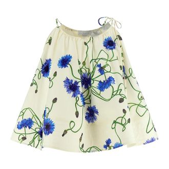 Stella McCartney Fiordaliso Print Baumwoll-Top - - Tops - Damen - Mehrfarbig - XS
