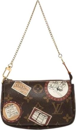 Louis Vuitton Mini Pochette Accessoires Pre-owned - Femme - Pre-owned - Brun - Taille: ONE Size