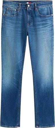 Tommy Jeans Homme, Jeans, Bleu, Taille: W32 Jean Slim Bleu avec Finition Décolorée