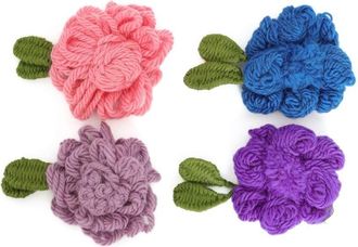 Amir Slama Brosche mit Blumenmotiv - Rosa