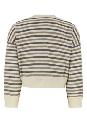 Brunello Cucinelli Striped Wool-Blend Sweater - Multicolor
