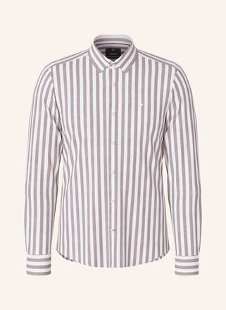 Joop Hemd Pit Slim Fit Mit Leinen braun