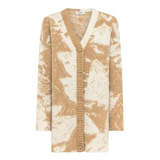 Laneus Cardigan en maille - Femme - Pulls - Beige - Taille: 38 FR