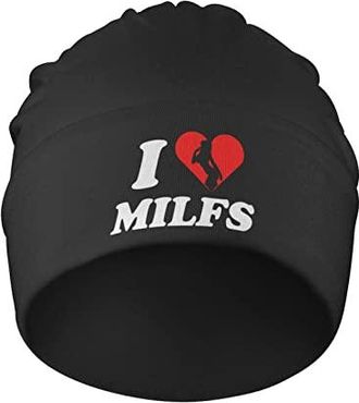 Generic Homme Femme Bonnets De Ski Jadore Les Milfs, Jadore Les Mamans Sexy, Les Milfs Dr&ocirc;les Bonnets Tricot&eacute; Chaud Bonnet dhiver Doux Hiver Chapeaux pour Ski