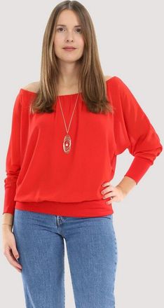 Malito more than fashion Chiffonbluse 1133 Bluse mit Fledermausärmeln Einheitsgröße