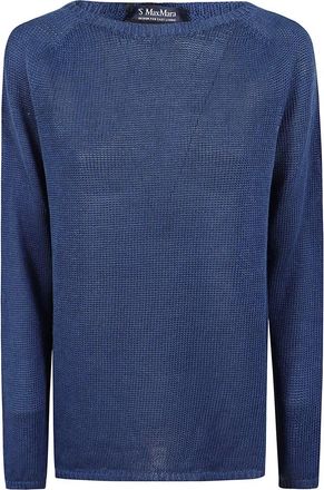 Max Mara Femme, Pulls, Bleu, Taille: 36 FR Maglia Canottiera Top Giolino