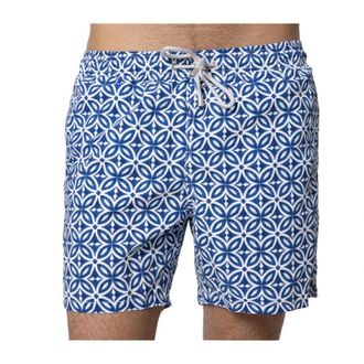 MC2 Saint Barth Geometrischer Marineblauer Badeanzug Gustavia Modell - - Swimwear - Herren - Blau - XL