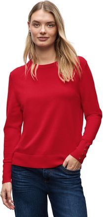 Street One Damen Pullover mit Knopfdetail