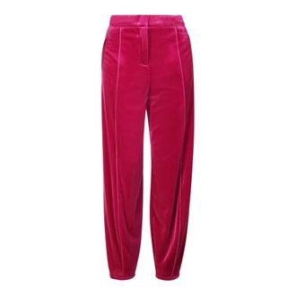 Blanca Vita Femme, Pantalons, Rose, Taille: 42 FR Pantalon Rose Velours Taille Haute Design Chic