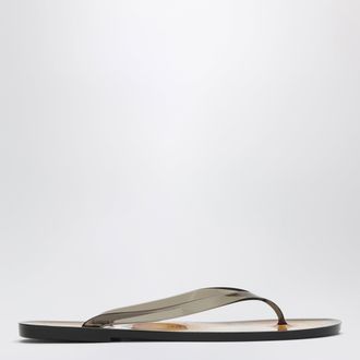 CHRISTOPHER ESBER Schwarz/amberfarbene Jo Zehentrenner-Sandalen