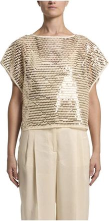 PESERICO Femme, Blouses et Chemises, Jaune, Taille: 42 FR Chemise Coupe Carr&eacute;e