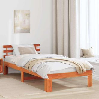 vidaXL Struttura Del Letto Marrone 75 X 190 Cm Legno Massello Di Pino - Vidaxl