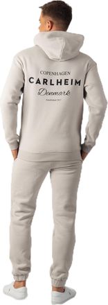 Carlheim Mens Hoodie Hudson Branded, Stone, X-Large