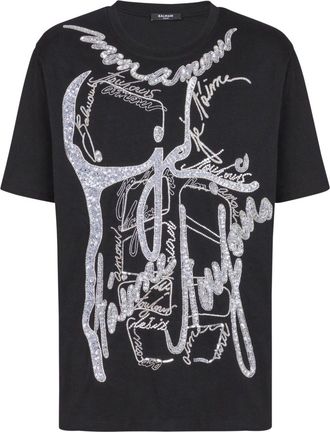 Balmain t-shirt Love Letter - Noir