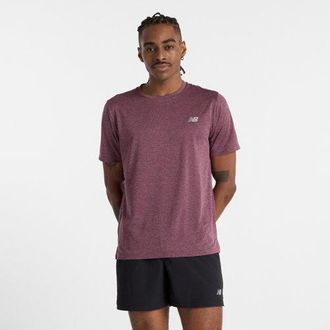 New Balance Homme RC Essential T-Shirt en Mauve, Poly Knit, Taille XS