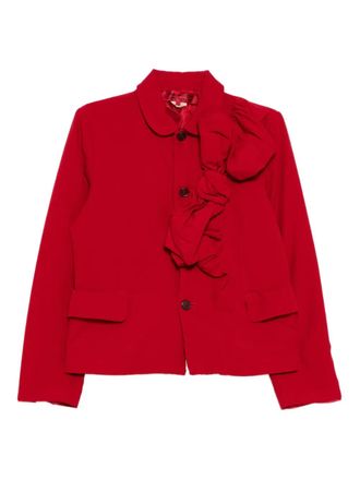 Comme Des Garçons Jacke mit Rüschen - Rot