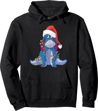 Disney Winnie The Pooh Christmas Light Entangled Eeyore Pullover Hoodie