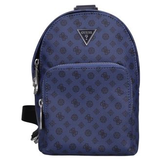 Guess Faux Leder Schultertasche - - Bags - Herren - Blau - ONE SIZE
