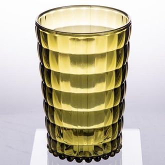 Villa D'Este Home Tivoli 6er Set Trinkbecher 750ml aus Acryl Oberfl&auml;che mit geometrischen Dekoren Fashion Greenery