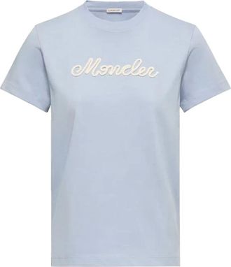 Moncler Femme, Tops, Bleu, Taille: 36 FR L10938C0005189Aug700 T-shirt