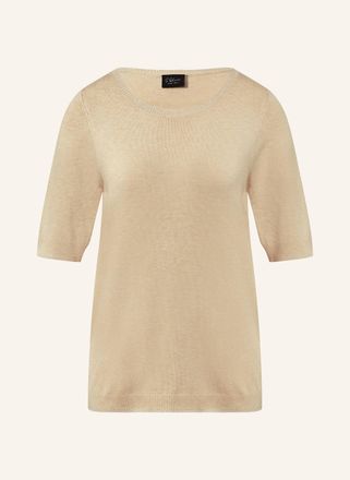 s.Oliver Black Label S.Oliver Black Label Strickshirt Mit Glitzergarn beige