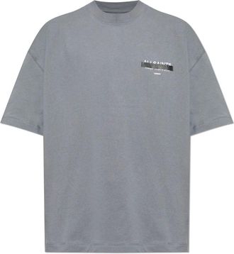 AllSaints Homme, Tops, Gris, Taille: XS Redact T-Shirt Oversize avec Logo Brodé