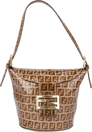 Fendi Crossbody Bags - Fendi FF Canvas Monogram FF Buckle Handbag - Gr. unisize - in Braun - f&uuml;r Damen