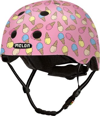 Melon &raquo;Ice Cream&laquo; Leichter und Cooler Kinderfahrradhelm f&uuml;r Jungen und M&auml;dchen mit maximalem Schutz Gr&ouml;&szlig;e XXS-S (46-52cm) Rosa Pink Eiscreme