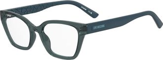 Moschino Femme, Accessoires, Bleu, Taille: 53 MM Mol687 Monture Optique