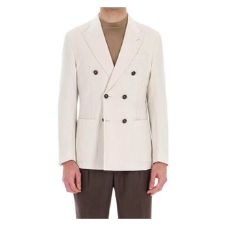 Eleventy Strukturierter Baumwoll-Blazer im Komfort-Stil - - Jackets - Herren - Beige - S