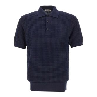 KANGRA Homme, Tops, Bleu, Taille: XL Polo nid dabeille