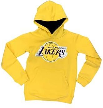 NBA Sweat &agrave; capuche et poche kangourou original NBA des Los Angeles Lakers Youth. Tailles de S-8ans &agrave; XL-20ans, jaune, 18 ans