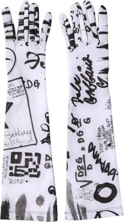 Dolce & Gabbana Femme, Accessoires, Noir, Taille: ONE Size Elbow Length Mitten Gloves