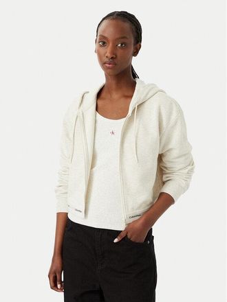 Calvin Klein Jeans Sweatshirt LV047G252G Hellbeige Cropp Fit