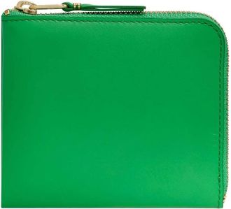 Comme Des Gar&ccedil;ons unisex, Accessoires, Vert, Taille: ONE Size Portefeuille en cuir vert avec fermeture &eacute;clair